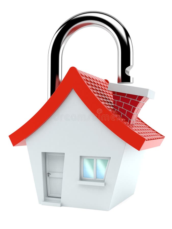 House padlock concept stock illustration. Illustration of protect ...