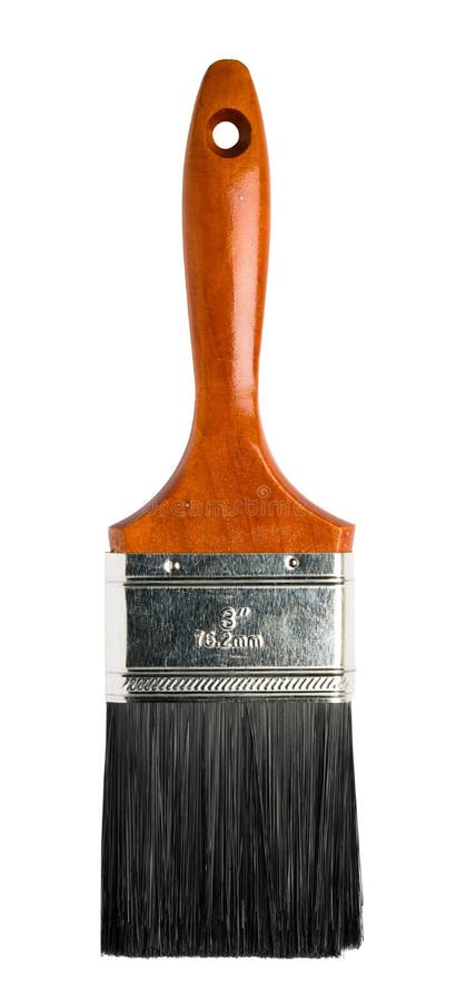 House Paintbrush Isolated on White Stock Image - Image of background ...