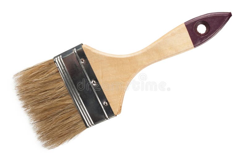 House Paintbrush stock image. Image of wood, wooden, paintbrush - 45840471