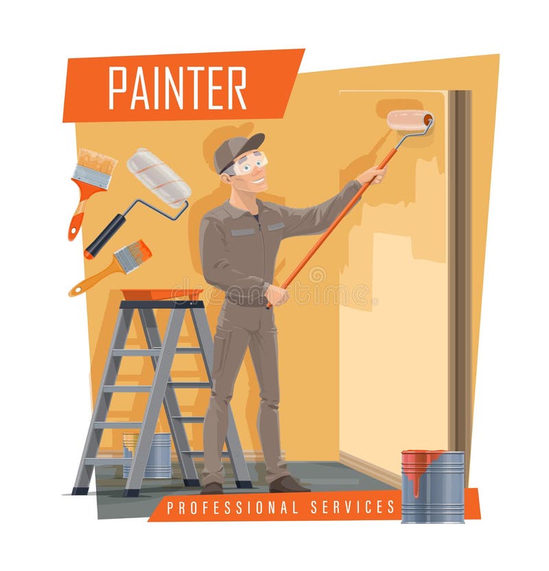 Cartoon Painter Decorator Stock Illustrations – 1,769 Cartoon Painter ...