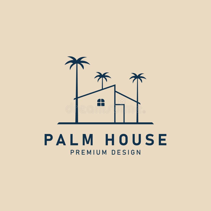 House Logo Palm Tree Design Stock Illustrations – 1,406 House Logo Palm ...