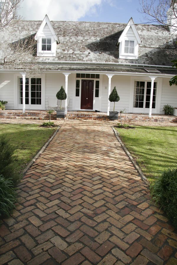 House with path 2 stock image. Image of house, domicile - 1440883