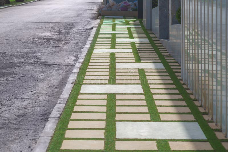 The House Path is Laid Out of Large Marble Slabs Laid in a Certain ...