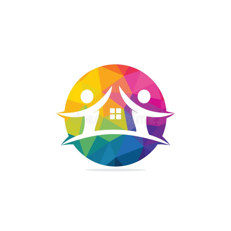 House and People Logo Design. Stock Vector - Illustration of couple ...