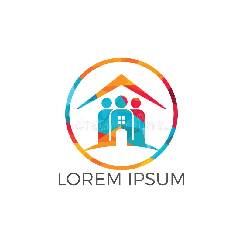 Community Home Logo Design. Stock Vector - Illustration of logo, couple ...