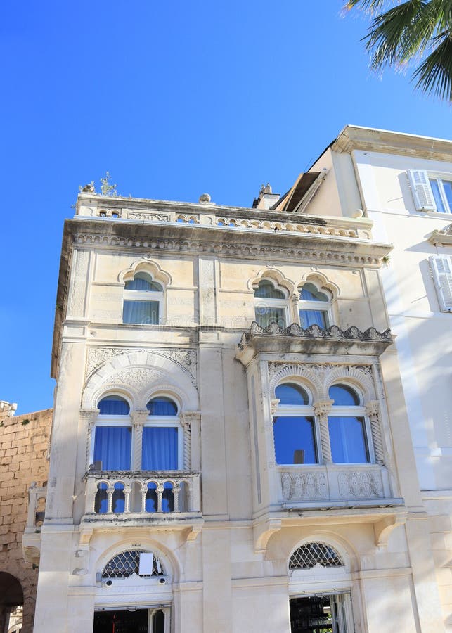 House Perovic in Oriental Style at Embankment in Split, Croatia Stock ...