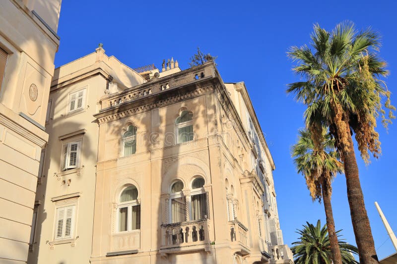 House Perovic in Oriental Style at Embankment in Split, Croatia Stock ...