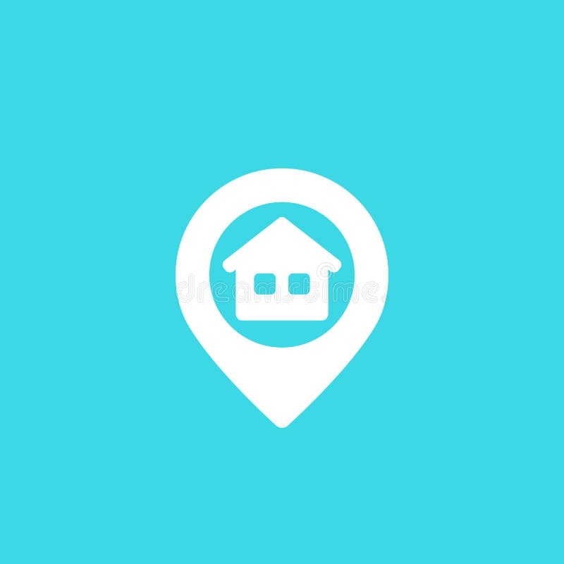 House and pinpoint icon stock vector. Illustration of building - 143152525