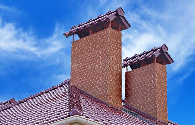 House with a pipes stock photo. Image of tile, urban - 108528924