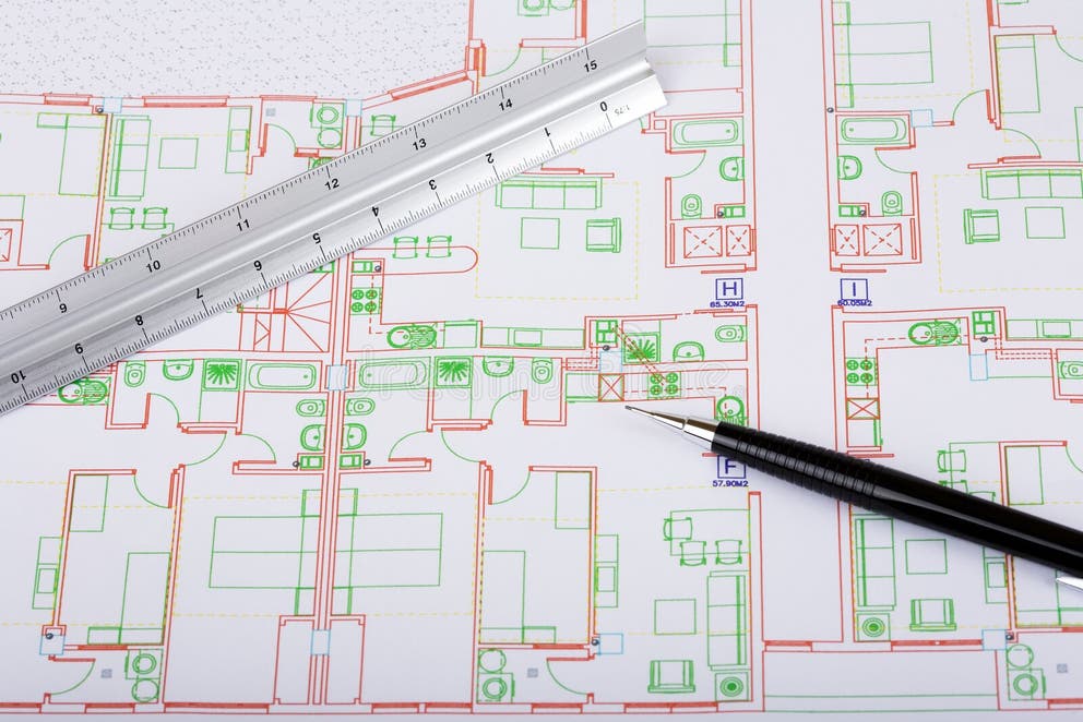 House plan stock image. Image of house, drafts, autocad - 2847531