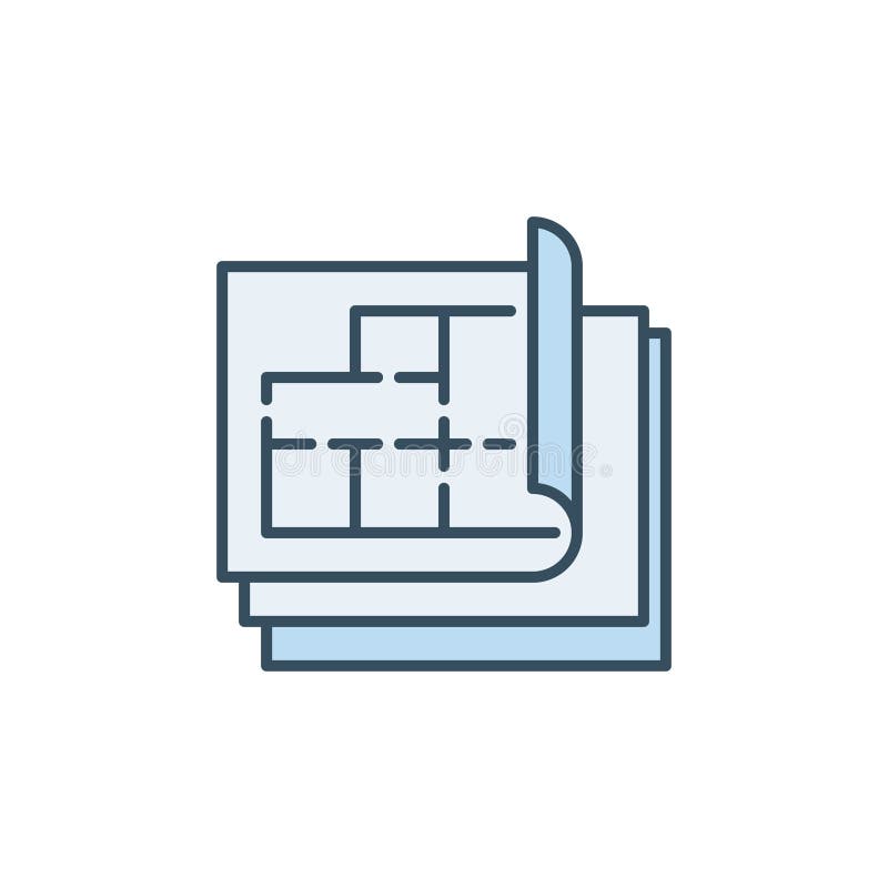 Blueprint or House Plan Vector Architecture Blue Icon Stock Vector ...