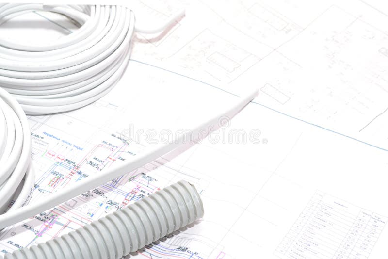House Plan.electrical Connection. Stock Photo - Image of electric ...