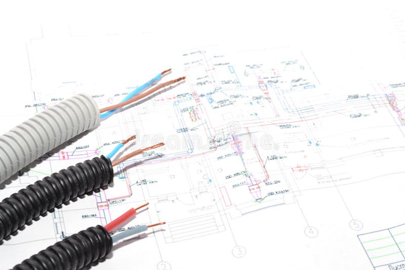 House Plan.electrical Connection. Stock Image - Image of banner, house ...