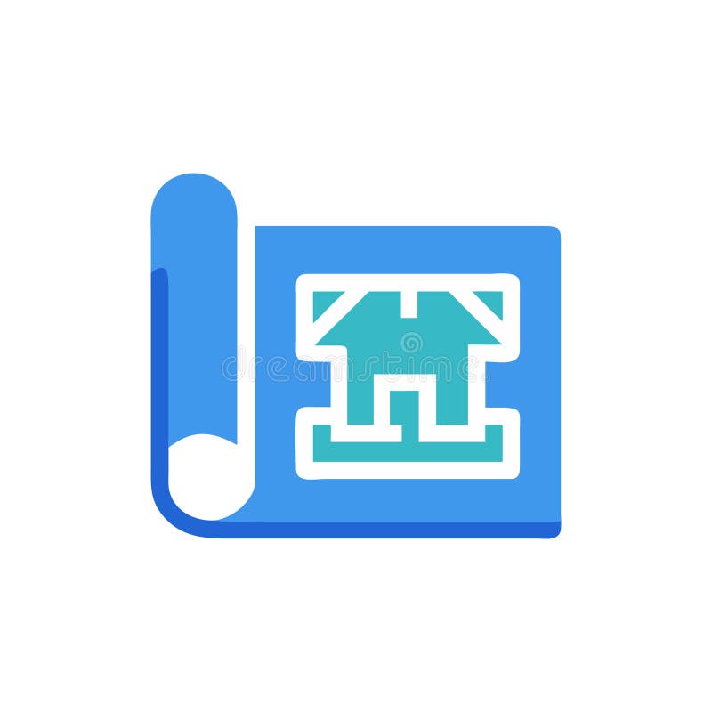 House Plan Icon for Architectural Design Stock Illustration ...