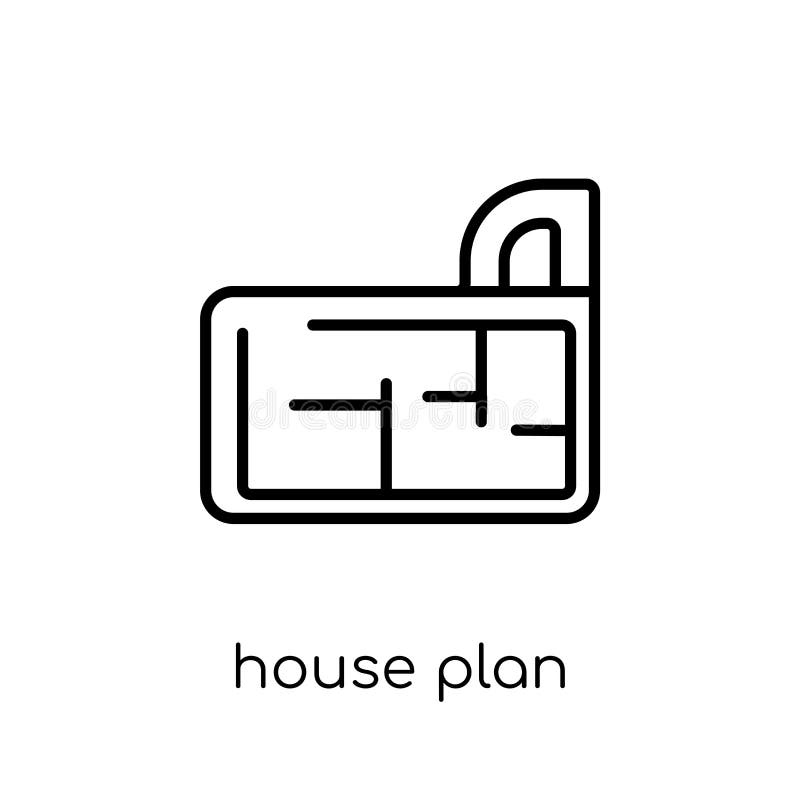 House Plan Icon from Collection. Stock Vector - Illustration of plans ...