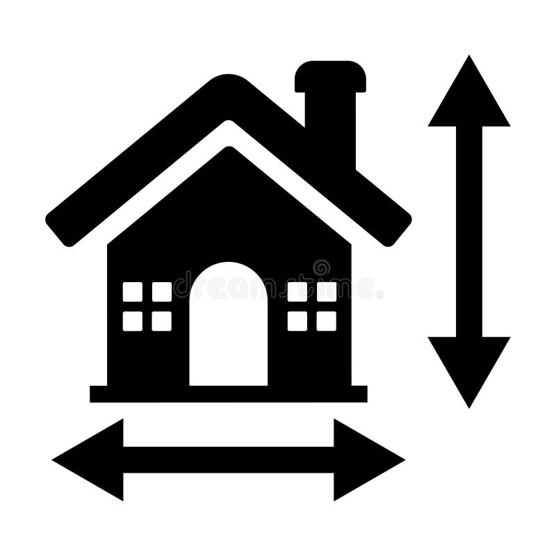 House Plan Icon in Outline Style Stock Vector - Illustration of ...