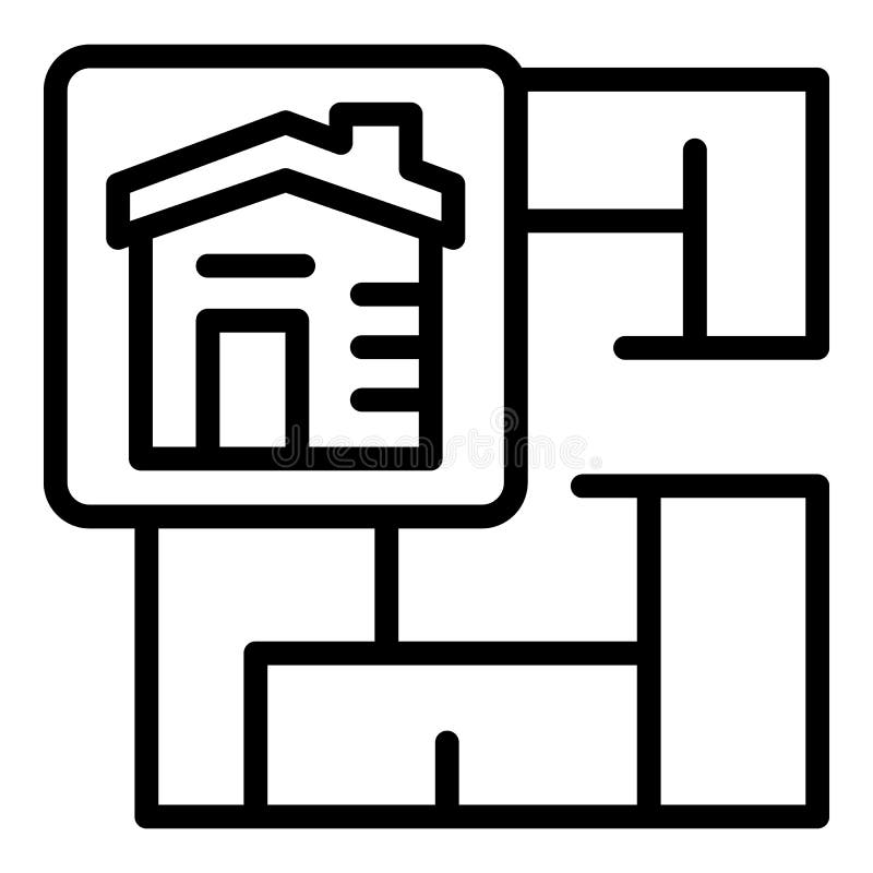 House Plan Icon Outline Vector. Woman Engineer Stock Vector ...