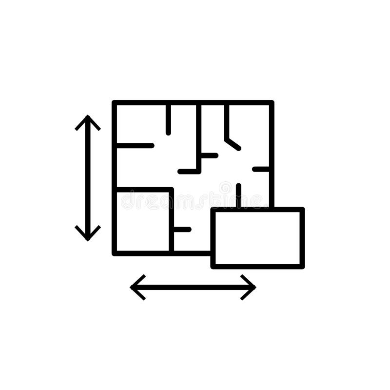 House Plan Icon Set. Floor Design Architect Blueprint Construction ...