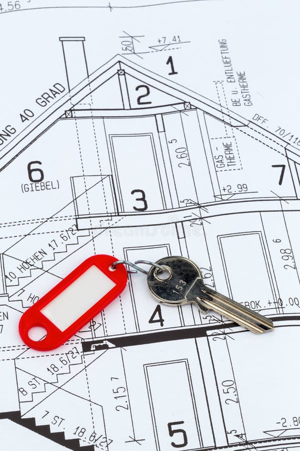 House plan with key stock photo. Image of building, familiy - 30701414