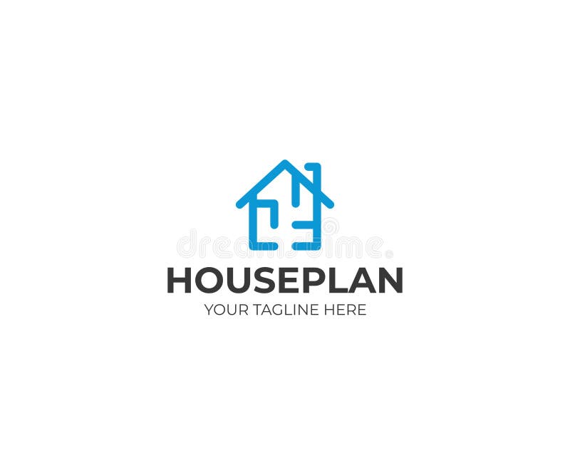 House Plan Logo Template. Floorplan Vector Design Stock Vector ...