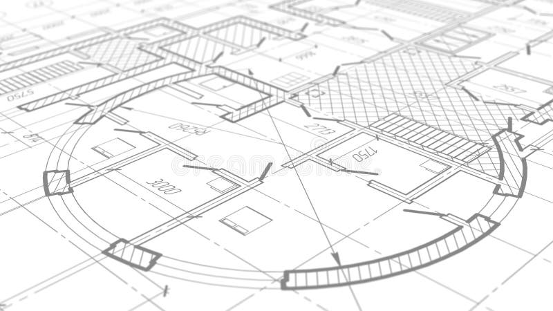 House Plan Project .Technical Drawing Background. Engineering Design ...
