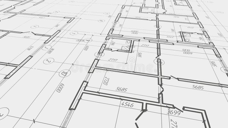 House Plan Project .Technical Drawing Background.Engineering Design ...