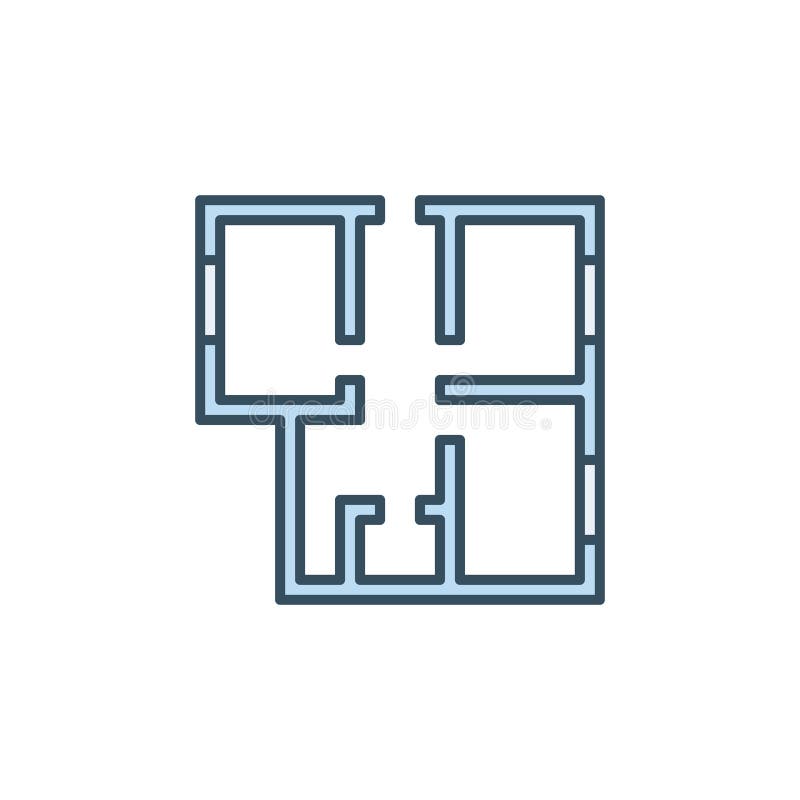 Blueprint or House Plan Vector Architecture Blue Icon Stock Vector ...