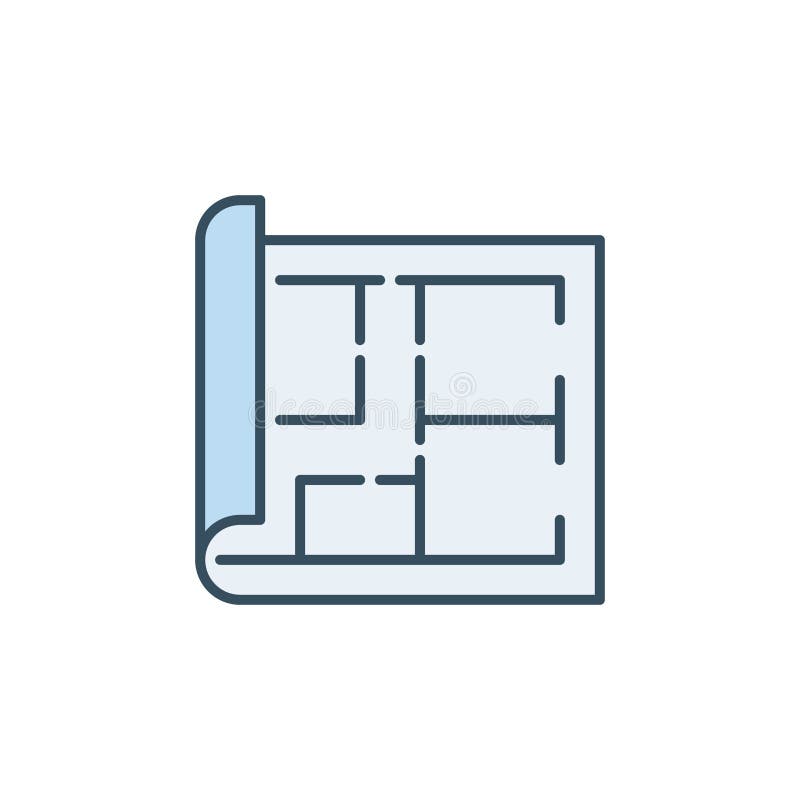 House Plan Vector Concept Colored Icon or Sign Stock Vector ...