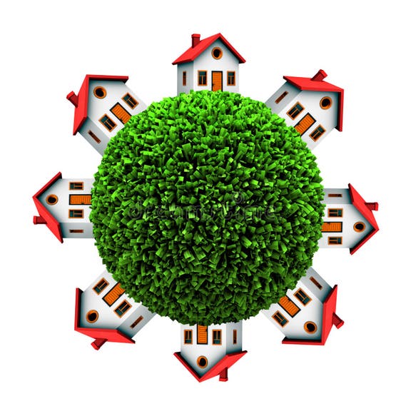 House planet stock illustration. Illustration of property - 16814801