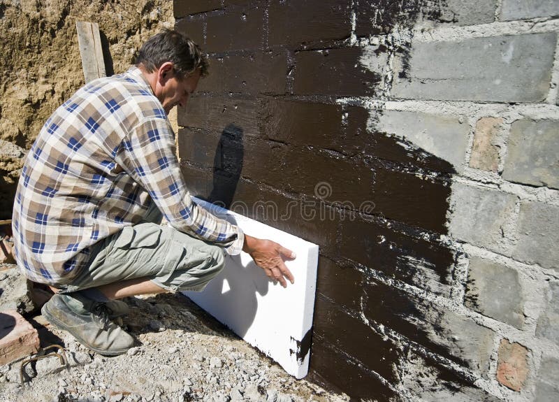 House Polystyrene Isolation Stock Photo - Image of labour, caucasian ...