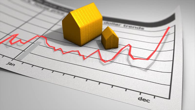 House Price Chart Graphic Animation Chart Arrow Stock Video - Video of ...