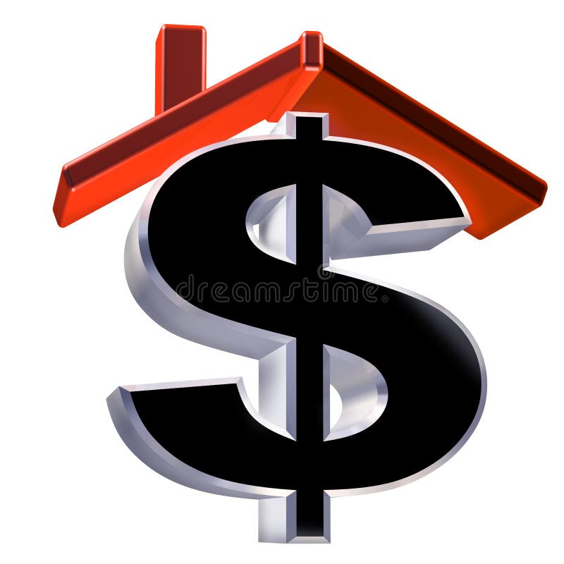 House Dollar Signs Clip Art 2 Stock Illustration - Illustration of ...