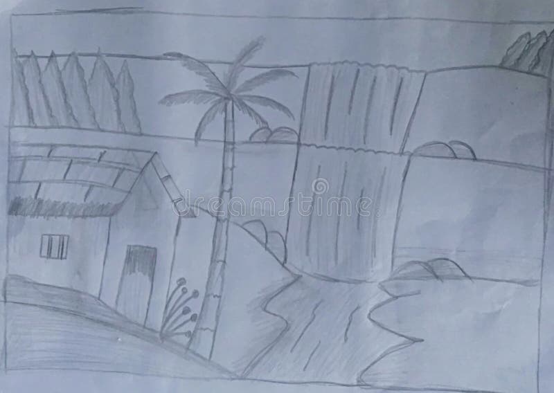 House Prienr Drowning Coconut Tree House Stock Photo - Image of coconut ...