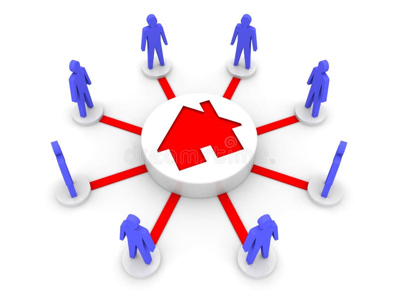 House Problem Connects People. Hostel Stock Illustration - Illustration ...