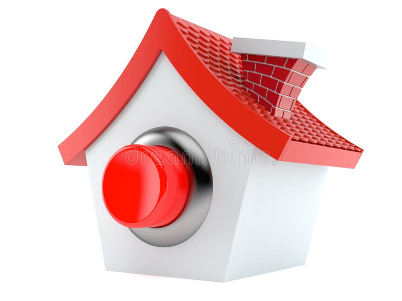 House with push button stock illustration. Illustration of control ...