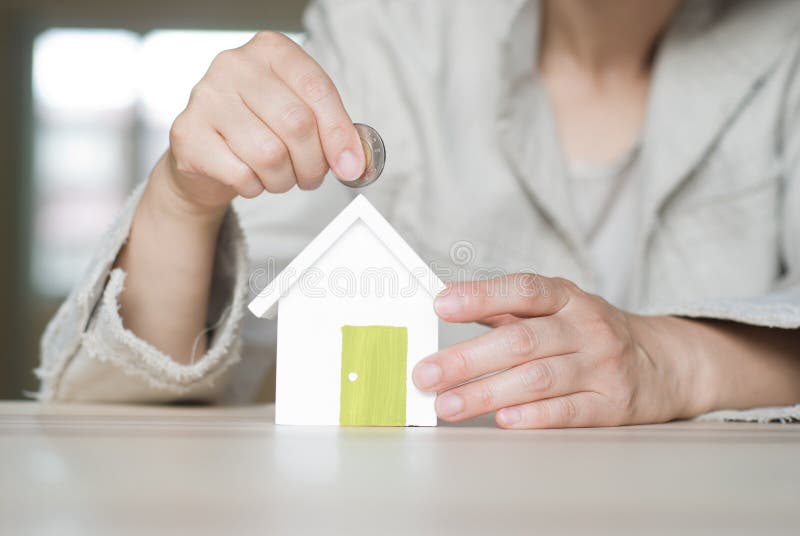 House stock image. Image of hand, mortgage, saving, house - 73020119