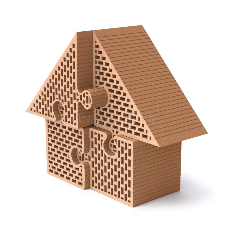 House Puzzle stock vector. Illustration of colors, build - 158497419