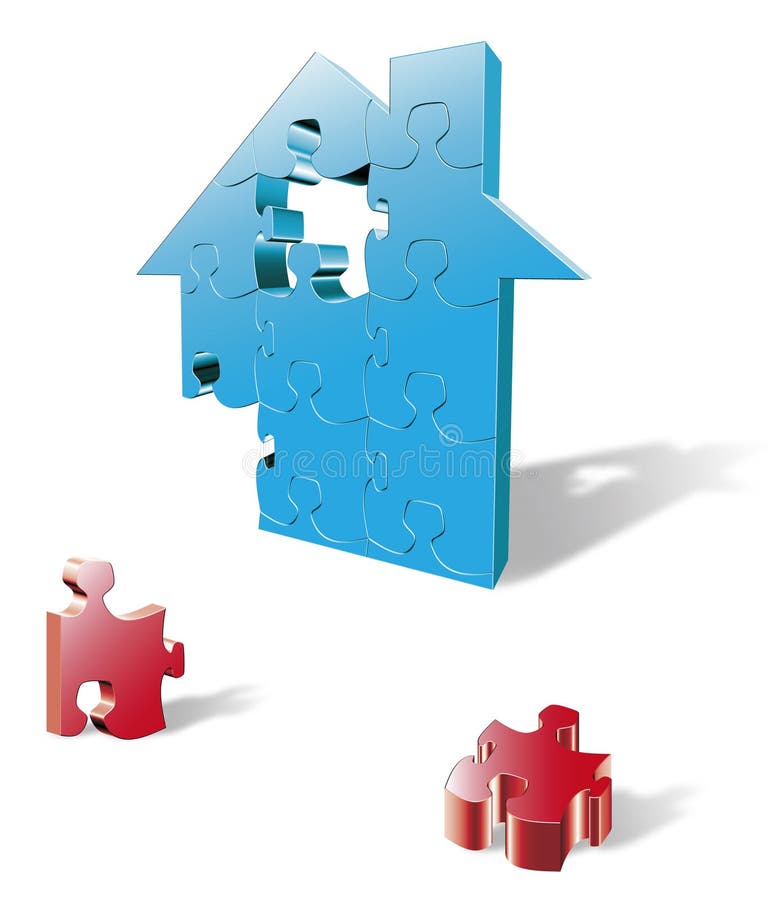 House Puzzle stock vector. Illustration of house, backgrounds - 28225595