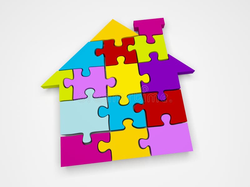 House Puzzle stock illustration. Illustration of residential - 29290725