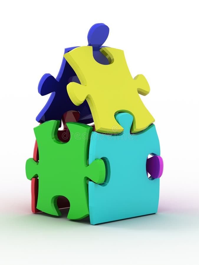 House of puzzle pieces stock illustration. Illustration of investment ...