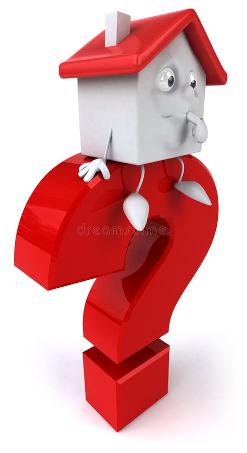 House with a question stock illustration. Illustration of secure - 12740096