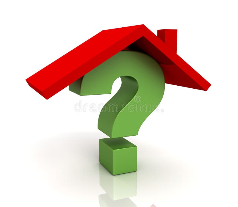 House Question 3d Illustration Stock Illustration - Illustration of ...