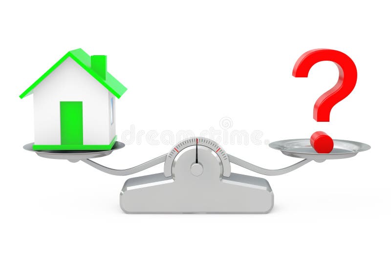 House Question Mark Balance 3d Stock Illustrations – 20 House Question ...