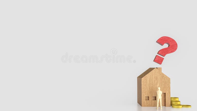 The House and Question Mark for Real Estate or Property Concept 3d ...