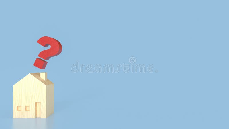 The House and Question Mark for Real Estate or Property Concept 3d ...
