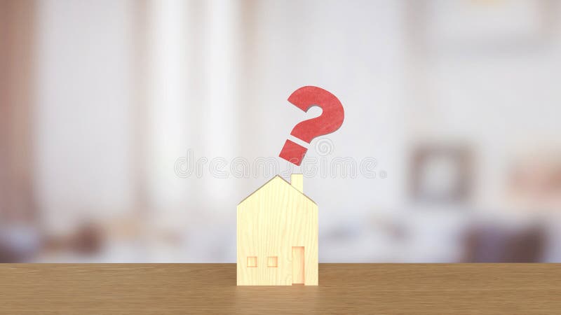 The House and Question Mark for Real Estate or Property Concept 3d ...