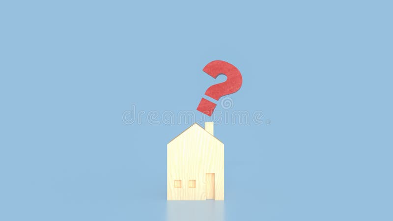 The House and Question Mark for Real Estate or Property Concept 3d ...