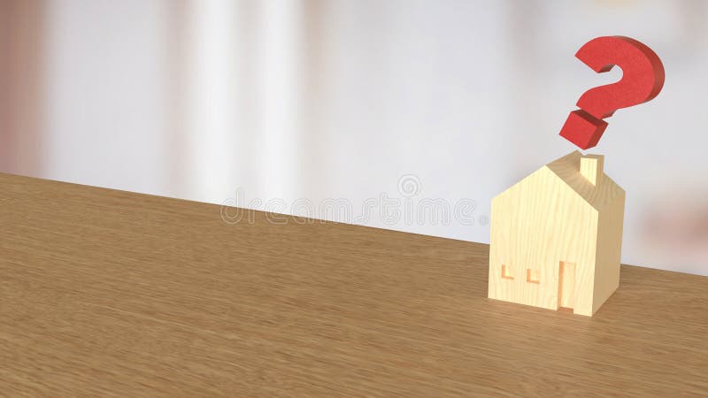 The House and Question Mark for Real Estate or Property Concept 3d ...