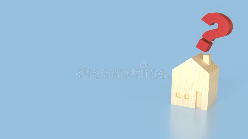 The House and Question Mark for Real Estate or Property Concept 3d ...