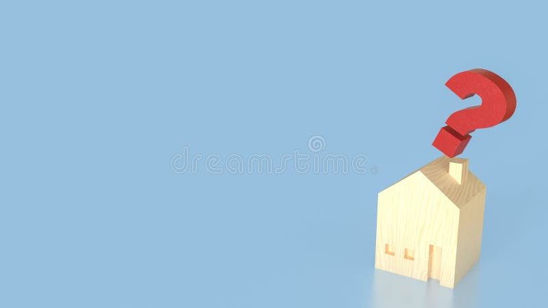 The House and Question Mark for Real Estate or Property Concept 3d ...